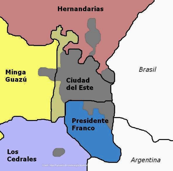 Presidente Franco, Paraguay - trackstick